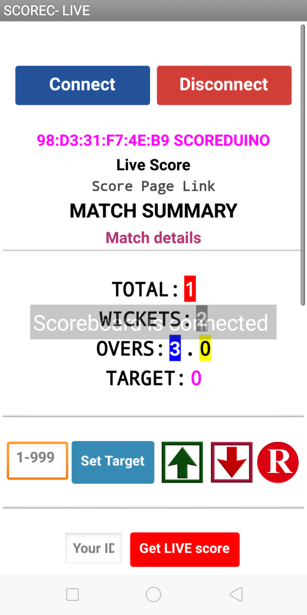 How to use the Cricket Scoreboard with 10 inches displays
